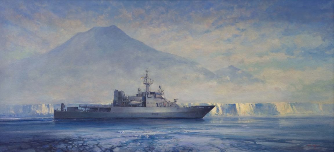 Celebrating 80 years of New Zealand Navy with official artist Colin Wynn.