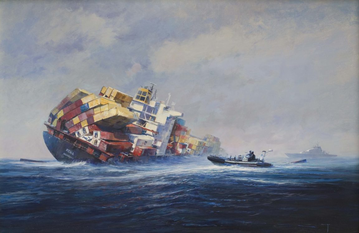 Celebrating 80 years of New Zealand Navy with official artist Colin Wynn.