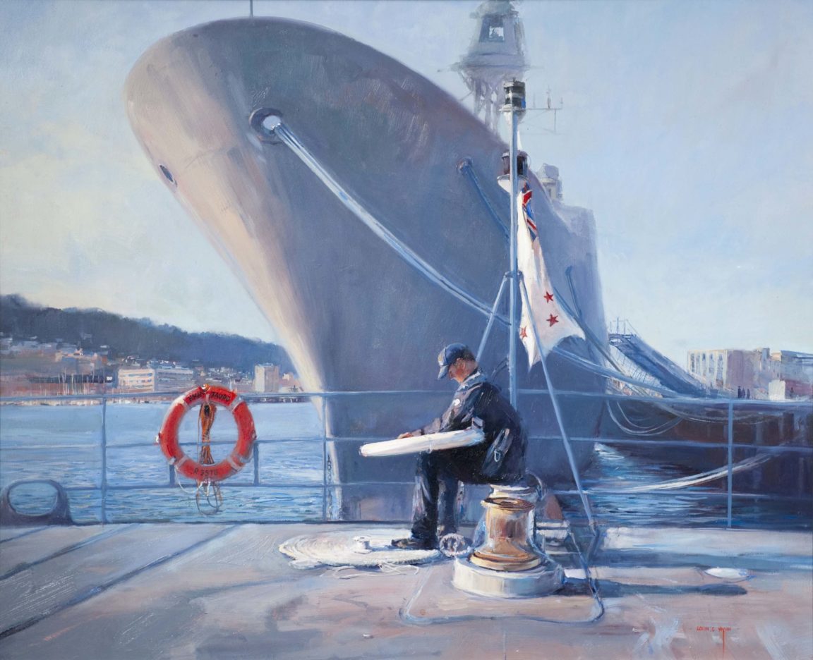 Celebrating 80 years of New Zealand Navy with official artist Colin Wynn.