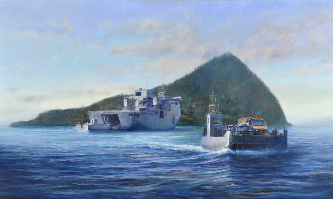 Celebrating 80 years of New Zealand Navy with official artist Colin Wynn.